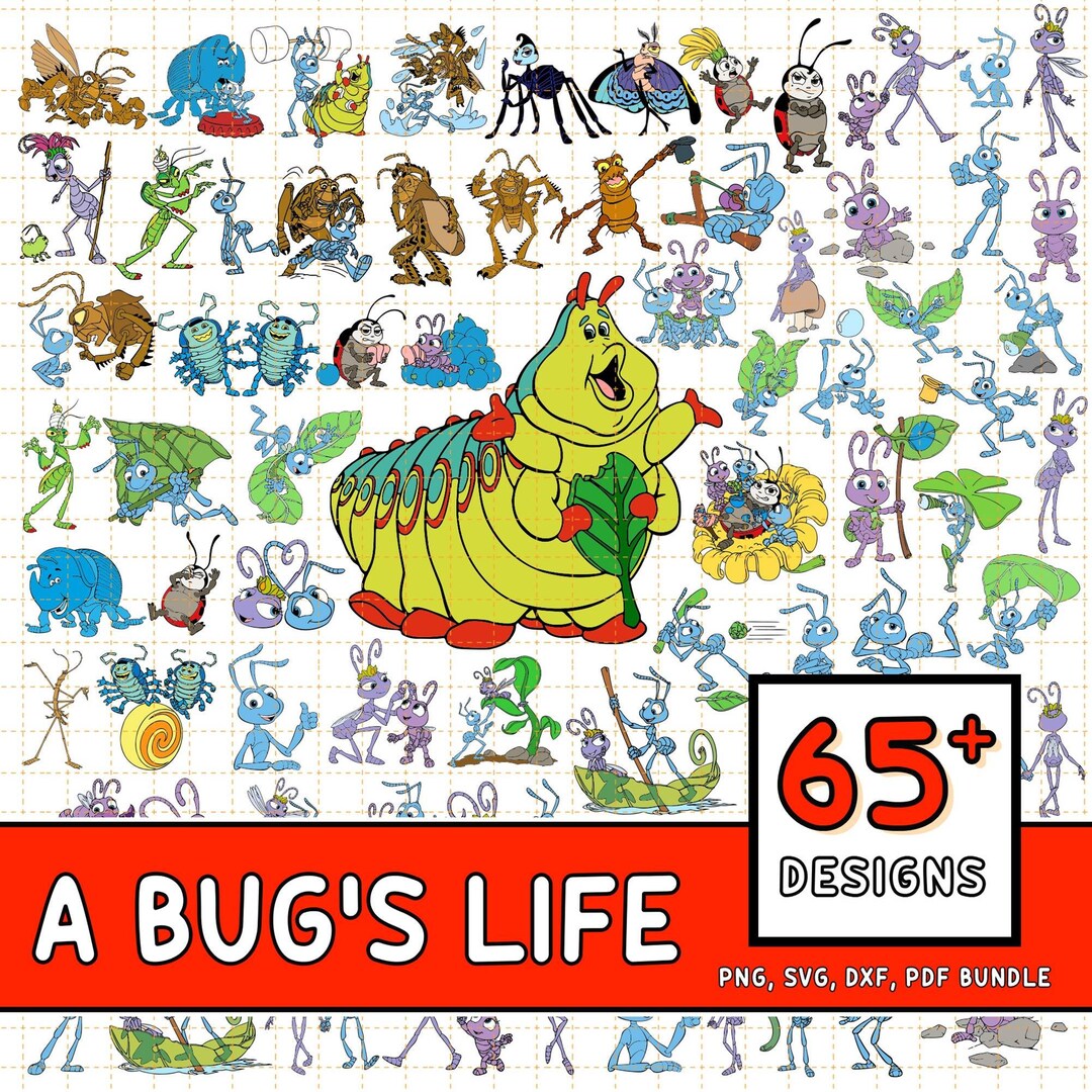 A Bugs Life Caterpillar Png Bundle A Bug's Life Png - Etsy