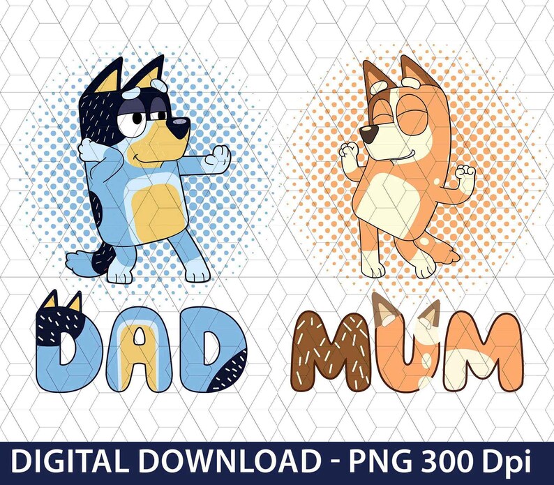 Buy Bluey Dad Png Bluey Father's Day Png Bluey Mom Png Online in India ...