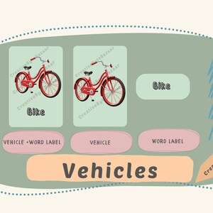TRANSPORTATION VEHICLES • Printable Flash Cards for Kids • Printable ...