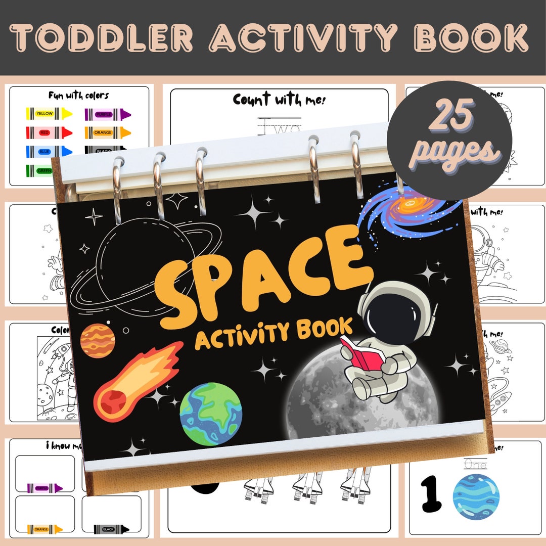 Space Activity Book: Printable Learning Binder for Toddlers (PDF) - Etsy