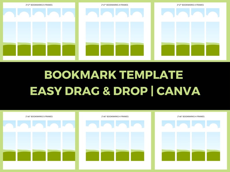 Canva Bookmark Template: Easy Drag & Drop, Editable Design (digital ...