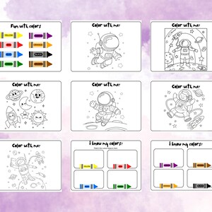 Space Activity Book: Printable Learning Binder for Toddlers (PDF) - Etsy