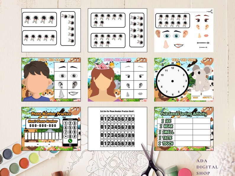 Animals Busy Book: Toddler Learning Activity (PDF Pattern) - Etsy