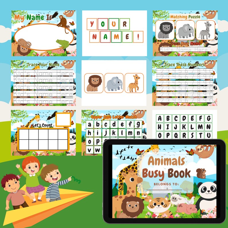 Toddler Busy Book Bundle: 6-in-1 Learning Binder (PDF) - Etsy