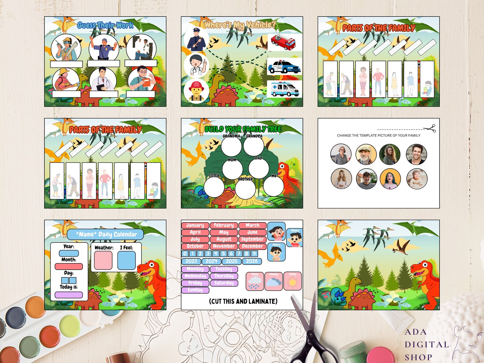 Dinosaur Busy Book: Toddler Learning Activity (PDF Download) - Etsy