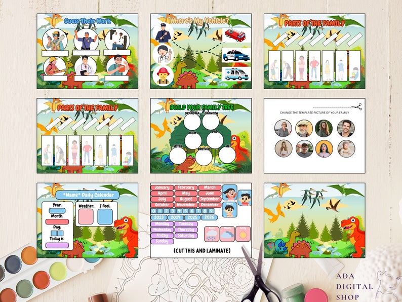 Dinosaur Busy Book: Toddler Learning Activity (PDF Download) - Etsy