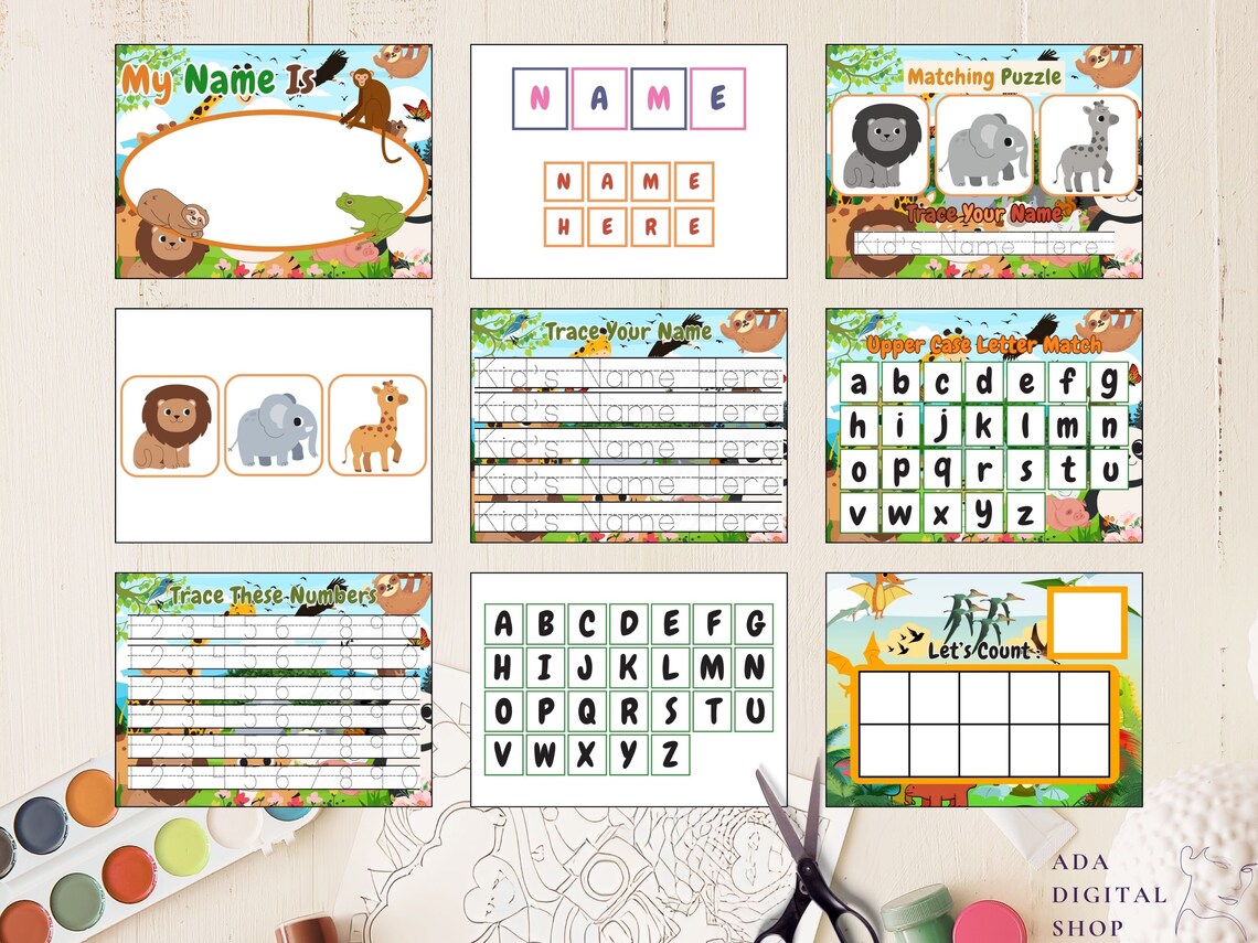 Animals Busy Book: Toddler Learning Activity (PDF Pattern) - Etsy