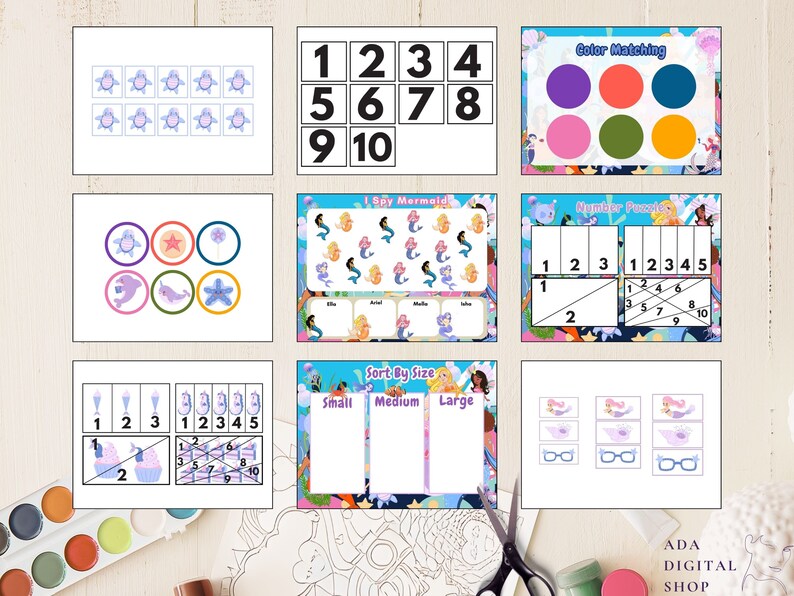 Mermaid Busy Book Printable Toddler Preschool Activity Book Toddler ...