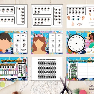 Mermaid Busy Book Printable Toddler Preschool Activity Book | Toddler ...