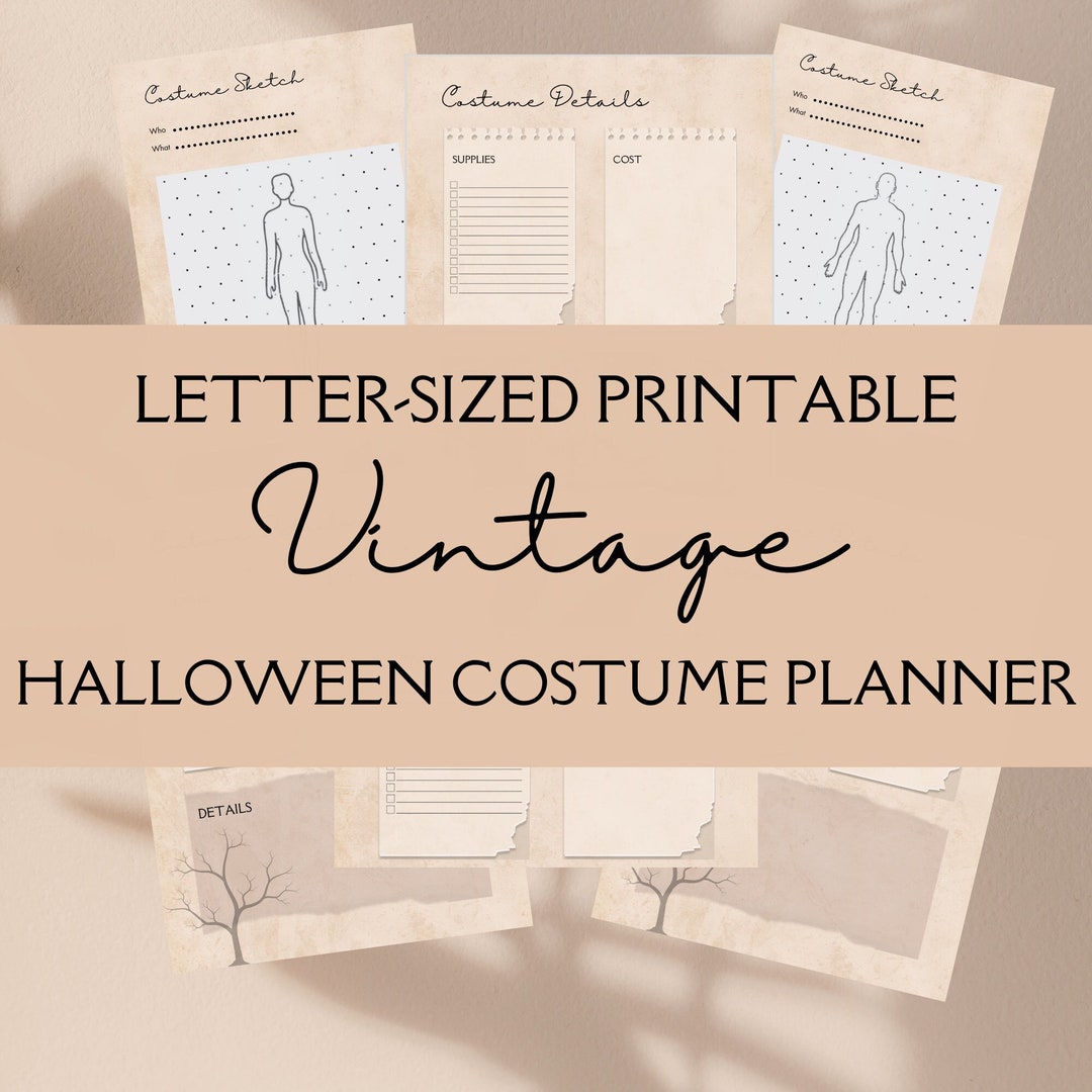 Vintage Halloween Costume Planner vintage Fall Planner - Etsy