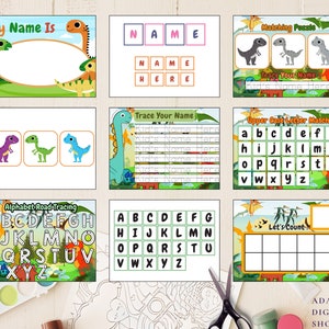 Dinosaur Busy Book: Toddler Learning Activity (PDF Download) - Etsy