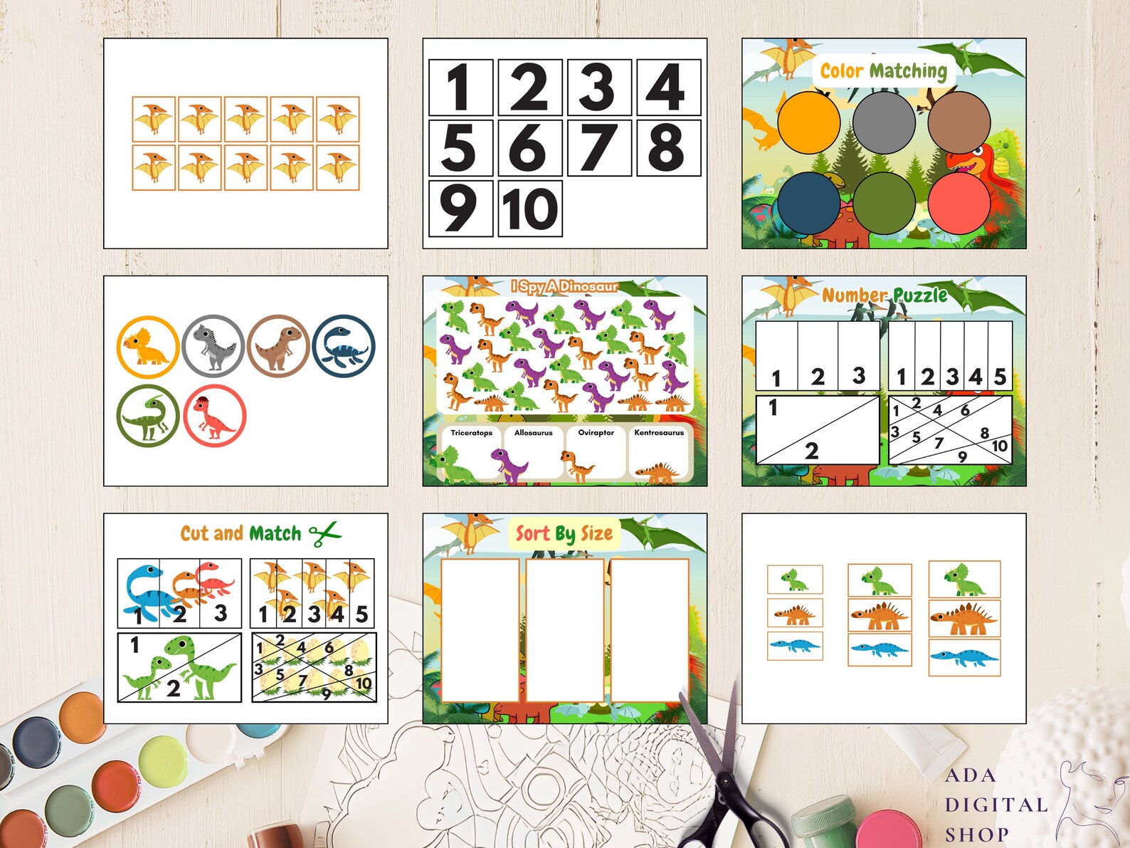 Dinosaur Busy Book: Toddler Learning Activity (PDF Download) - Etsy