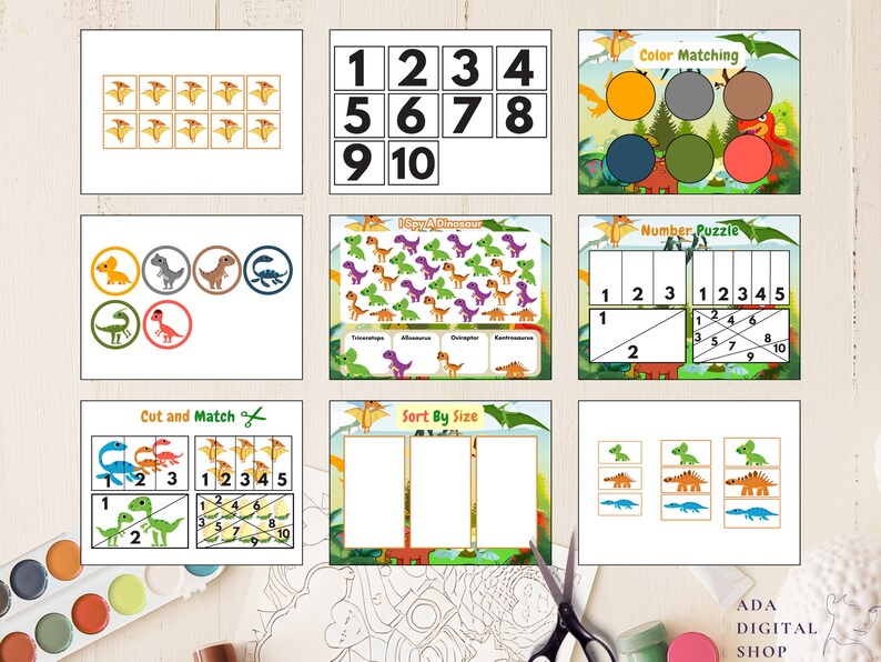 Dinosaur Busy Book Printable Toddler Preschool Activity Book | Toddler ...