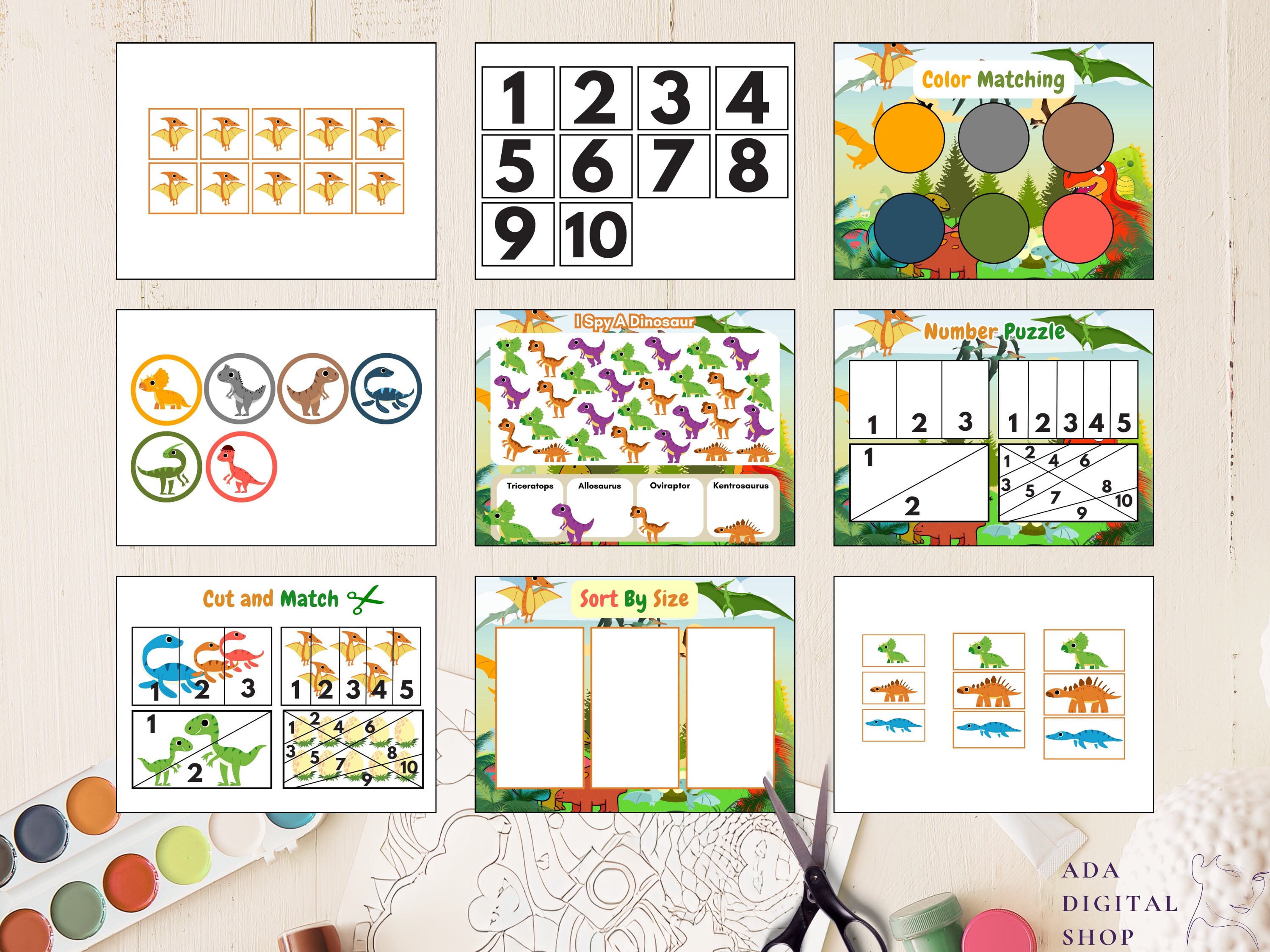 Dinosaur Busy Book Printable Toddler Preschool Activity Book | Toddler ...