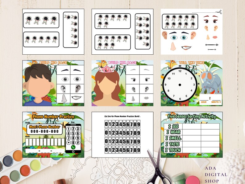 Dinosaur Busy Book: Toddler Learning Activity (PDF Download) - Etsy