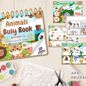 Animals Busy Book: Toddler Learning Activity (PDF Pattern) - Etsy