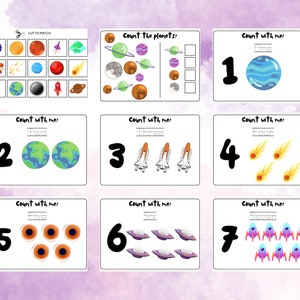 Space Activity Book: Printable Learning Binder for Toddlers (PDF) - Etsy