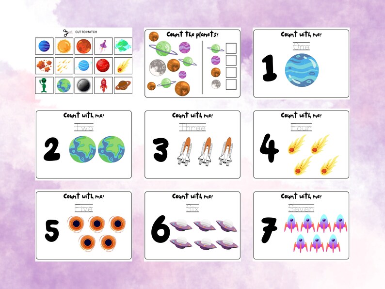 Space Activity Book: Printable Learning Binder for Toddlers (PDF) - Etsy