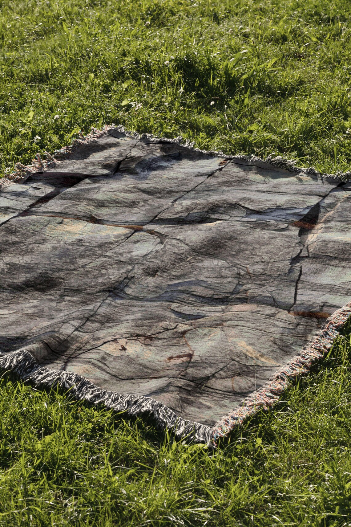 Rock Texture Woven Blanket — Aesthetic Blanket Abstract Nature Pattern ...