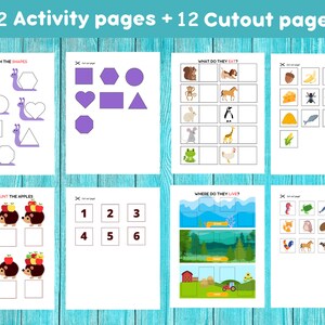 Animal Busy Book for Kids, Toddlers, Preschoolers, Printable ...
