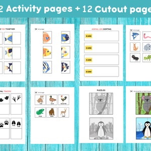 Animal Busy Book for Kids, Toddlers, Preschoolers, Printable ...