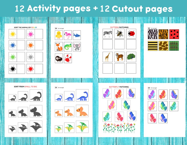 Animal Busy Book for Kids, Toddlers, Preschoolers, Printable ...