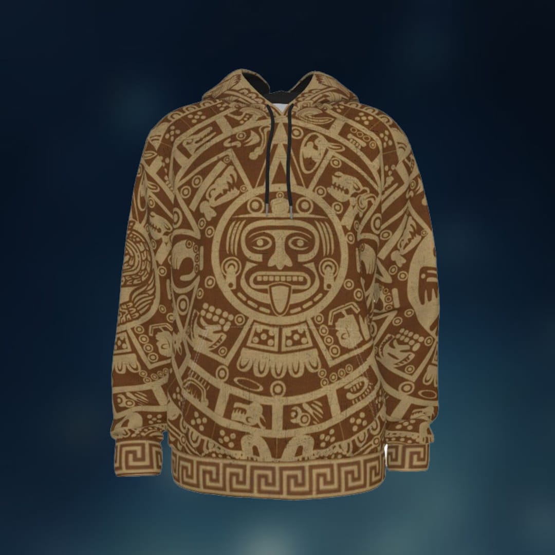 Nahuatl Jaguar Aztec Calander Hoodie 3D Printed Hoodie 3D - Etsy