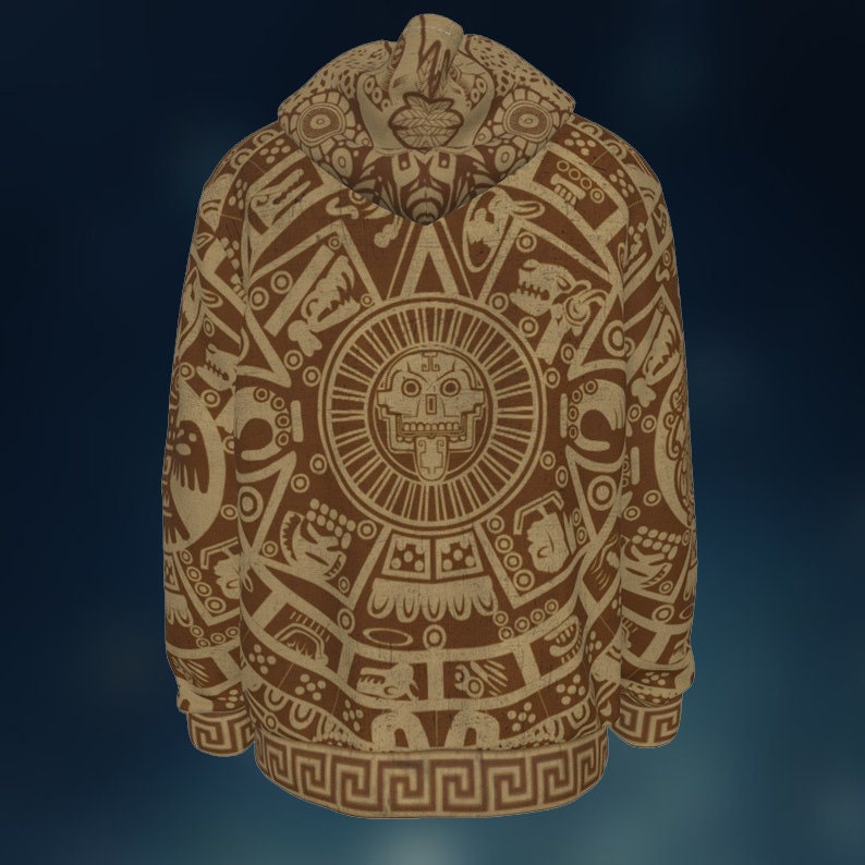 Nahuatl Jaguar Aztec Calander Hoodie 3D Printed Hoodie 3D - Etsy