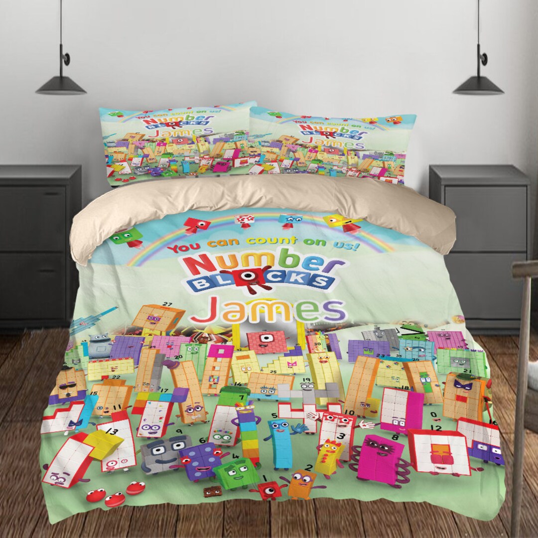 Personalized Numberblocks Bedding Set Numberblocks Blanket - Etsy