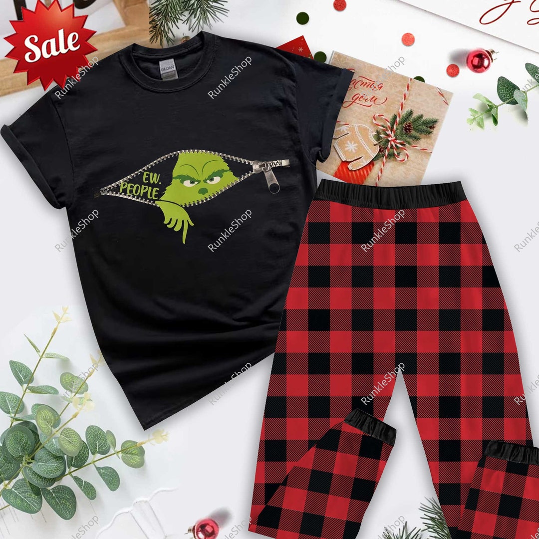 The Grinch Pajama Set Grinch Christmas Women Short Pajamas - Etsy