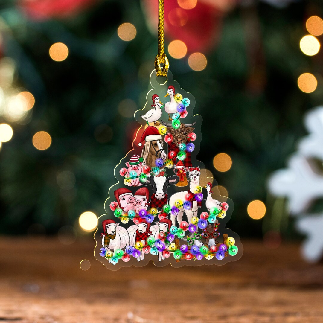 Christmas Farm Animals Tree Ornament Christmas Farm Animals - Etsy