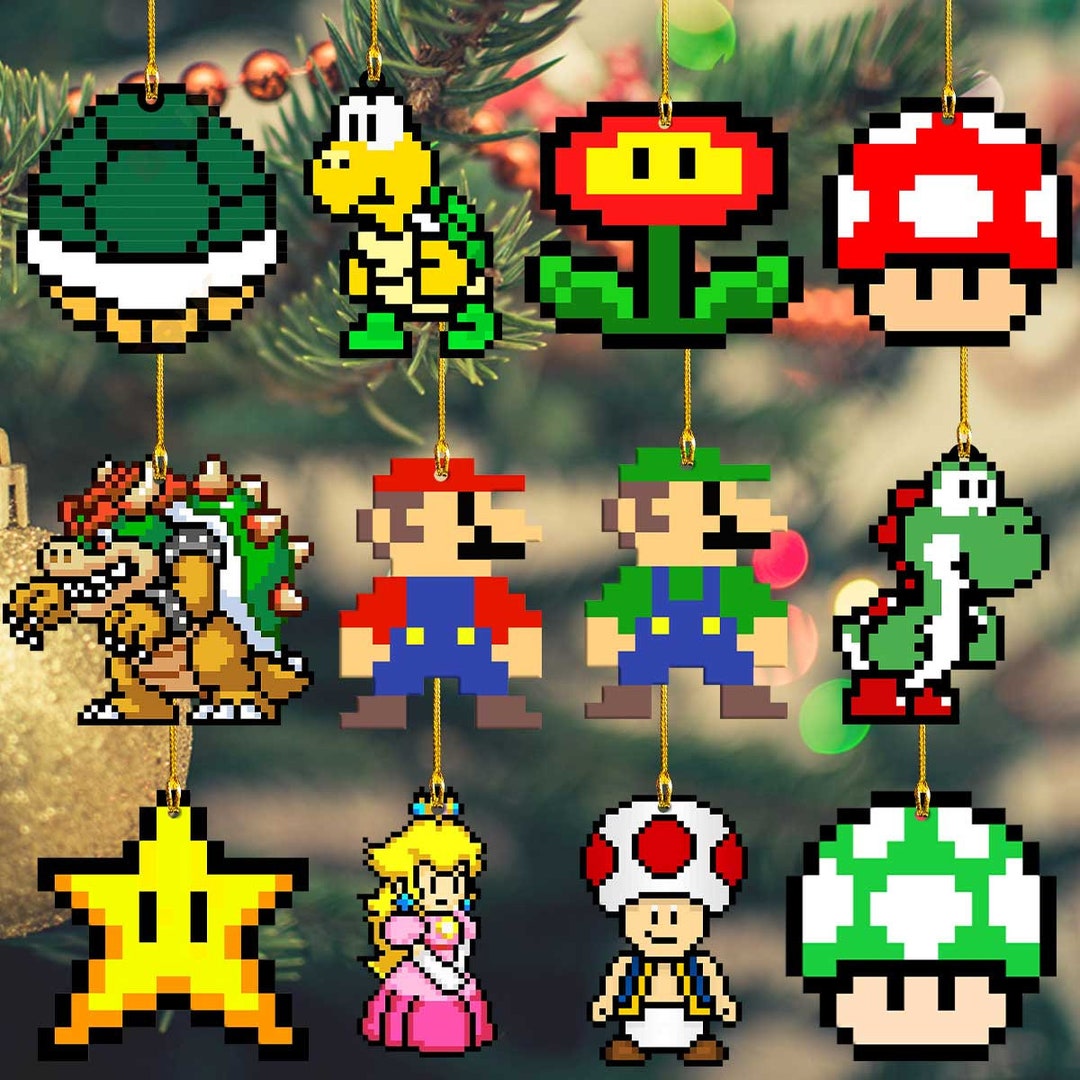 Personalized Super Mario Christmas Ornament Super Mario - Etsy