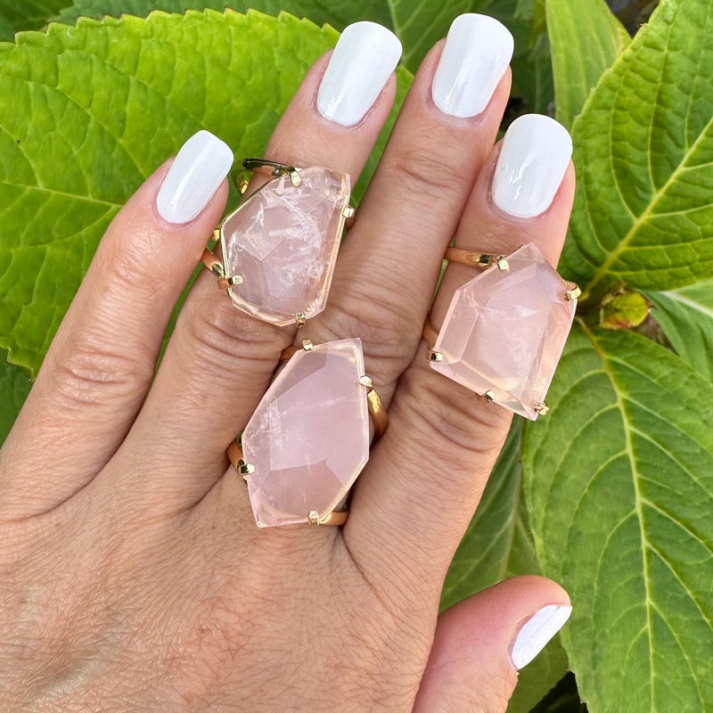 Faceted Rose Quartz - Etsy