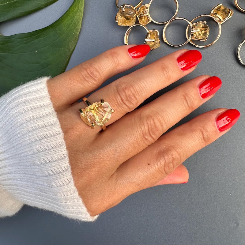 Citrine Aaa Rings - Etsy