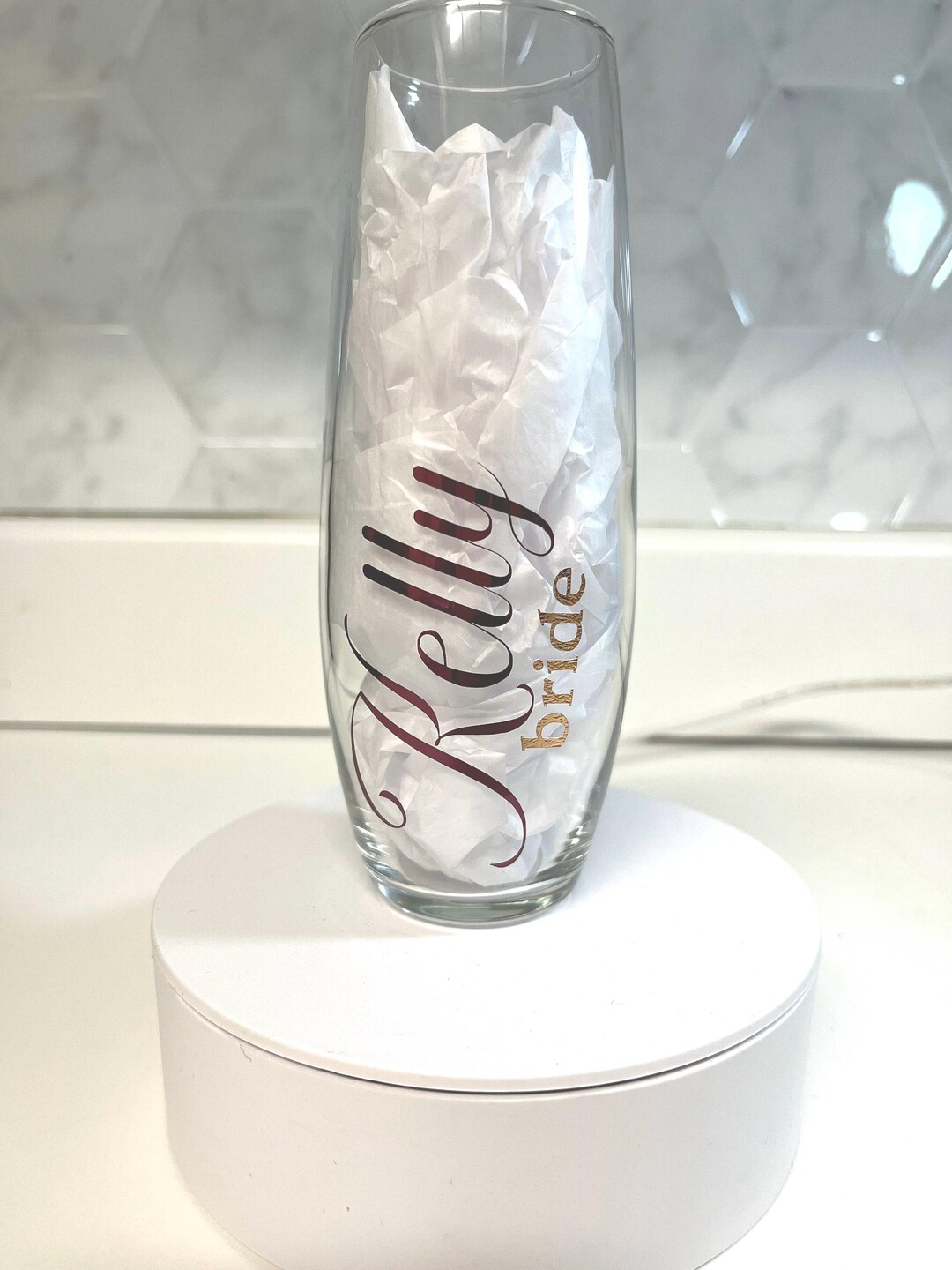 Personalized Champagne Flute Proposal Box Gift Idea Bridesmaid Glass ...