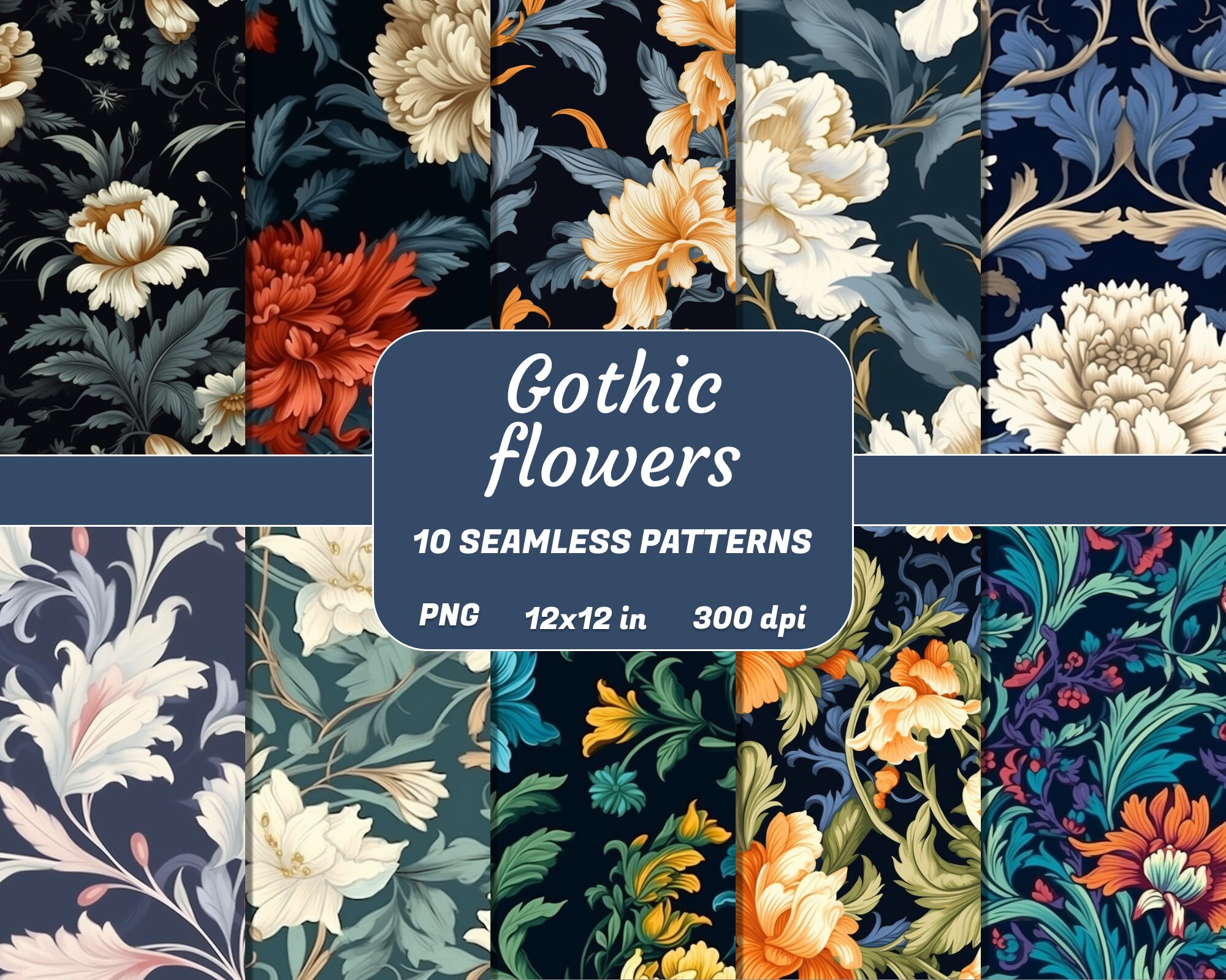 Gothic Flower Patterns