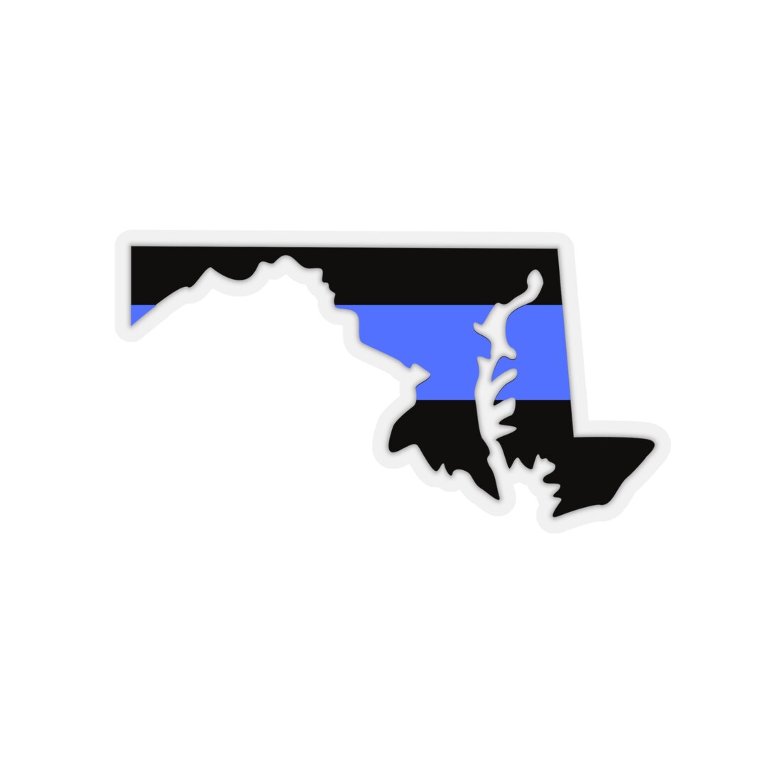 Maryland Thin Blue Line Sticker - Etsy