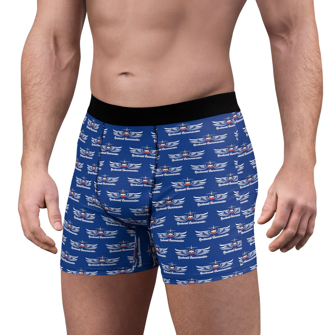Rockwell Commander Wings Men's Boxer Briefs - Blue - Etsy