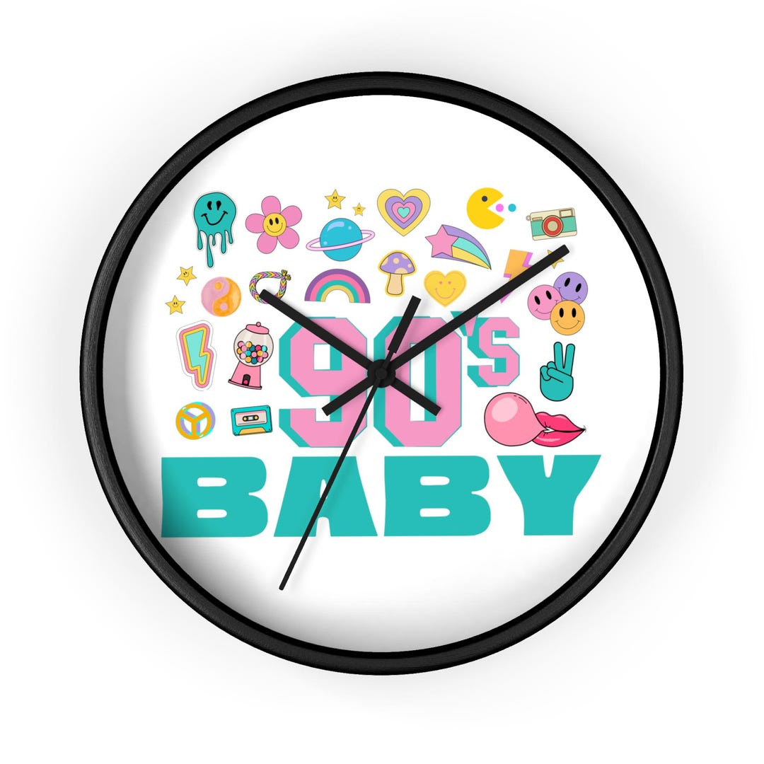 90s Wall Clock, 90s Baby Clock, I Love the Nineties - Etsy