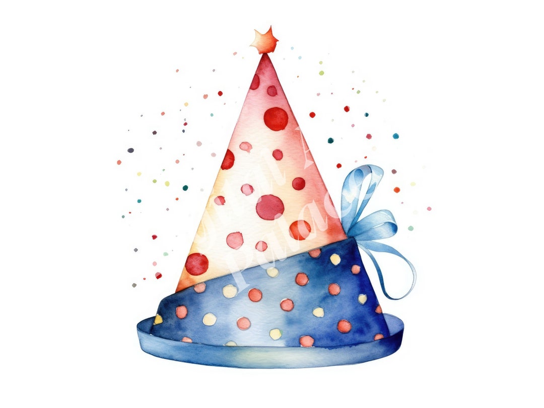 Birthday Hat Clipart, Party Hat Clipart, Jpgs, Instant Digital Download ...