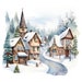 Winter Village Clipart, Christmas Village Clipart, Jpgs, Instant ...