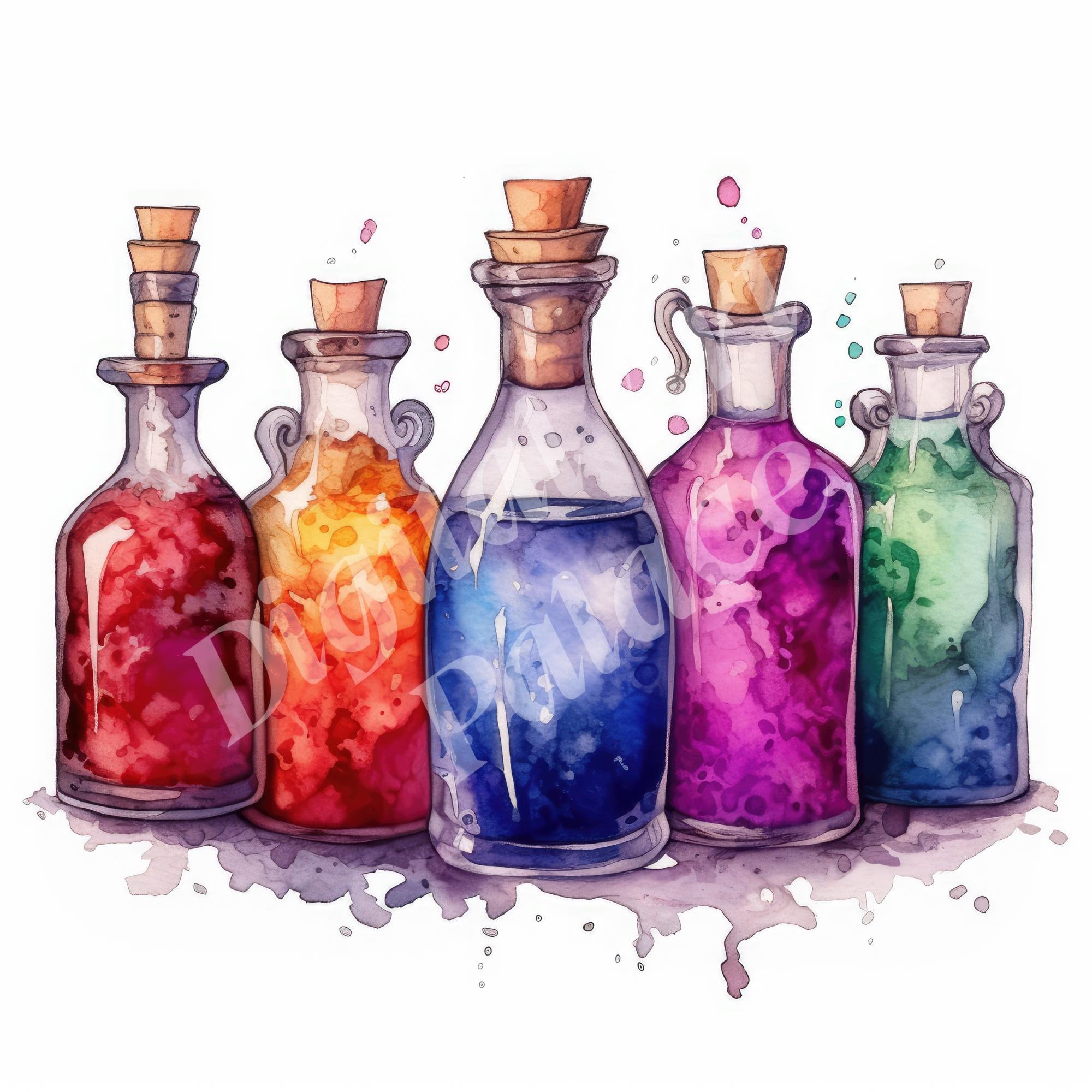 Potion Clipart, Fantasy Magic Clipart, Jpgs, Instant Digital Download ...