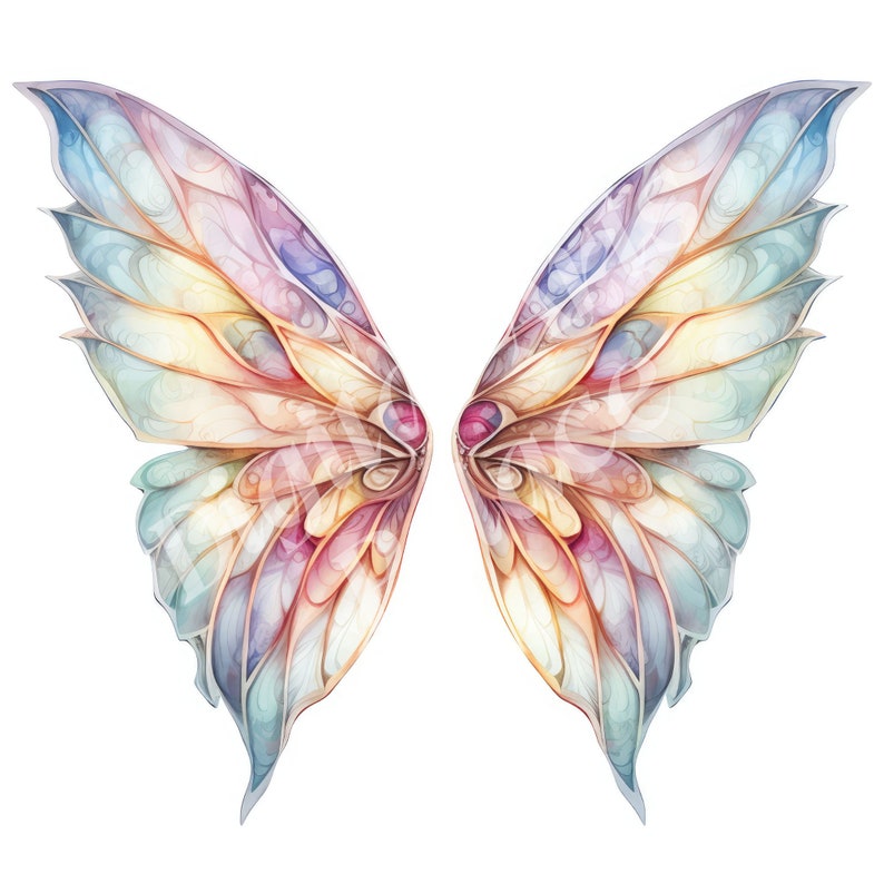 Fairy Wings Clipart, Fantasy Wings Clipart, Jpgs, Instants Digital ...