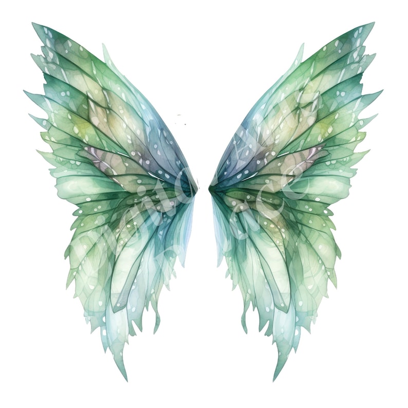 Fairy Wings Clipart, Fantasy Wings Clipart, Jpgs, Instants Digital ...