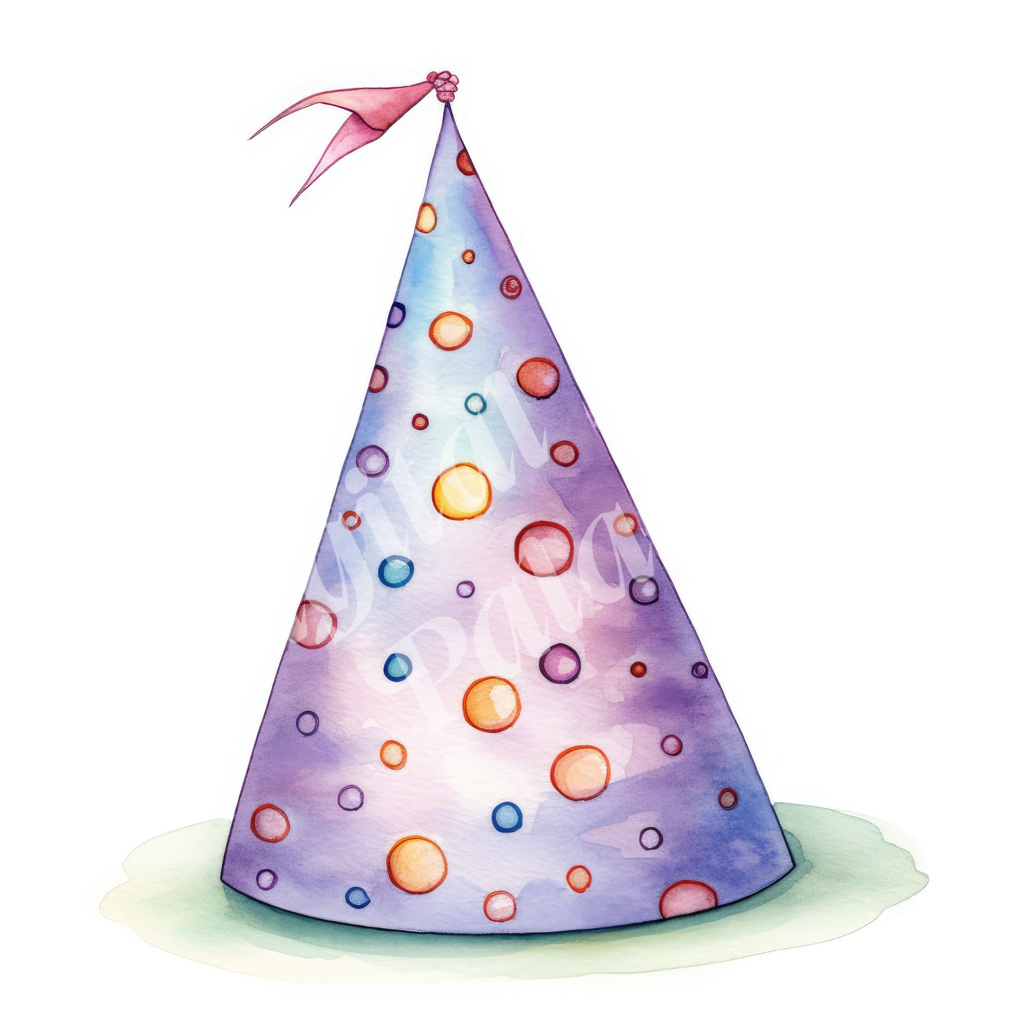 Birthday Hat Clipart, Party Hat Clipart, Jpgs, Instant Digital Download ...