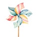 Pinwheel Clipart Bundle - Rainbow Watercolor Pinwheel Clipart - Jpgs ...