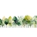 Tree Border Clipart - Trees Watercolor Clipart - Jpgs - Instant Digital ...
