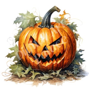 Jack-o-lantern Clipart Bundle - Halloween Pumpkin Clipart - Pngs ...