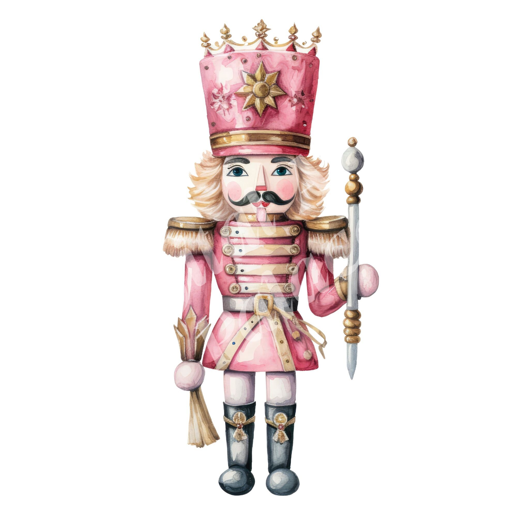 Pink Nutcracker Clipart, Christmas Nutcracker Clipart, Jpgs, Instant ...