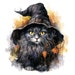 Witch's Cat Clipart Bundle Fall Halloween Clipart Jpgs Instant Digital ...